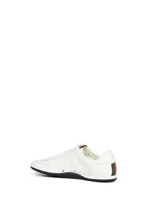 Gucci White Smooth Leather Shift Sneakers