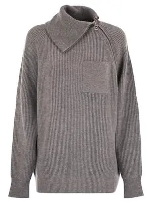 SPORTMAX Sportmax Women Salpa - Cashmere-Blend Sweater With Zip