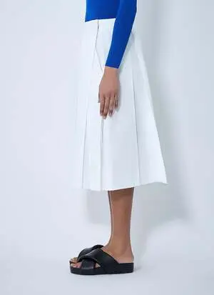 JIL SANDER Pleated Midi Skirt