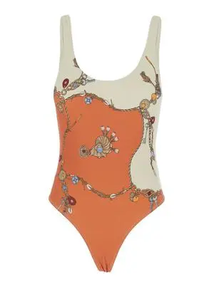 Versace Swimsuit Stolen Jewelry Print - Multicolor