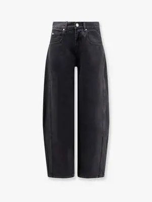 Isabel Marant Étoile Oriane Black Denim Trousers - Multicolor