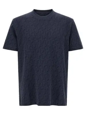 Fendi Ff' Piquet T-shirt - Blue