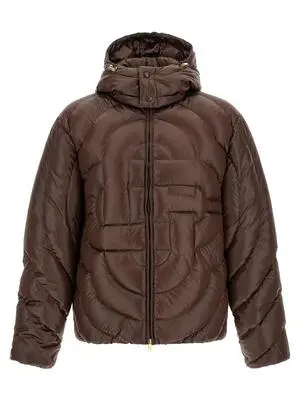 Casablanca Monogram' Quilting Down Jacket - Brown