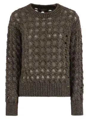 Herno Resort Jumper In Alpaca And Wool - Brown