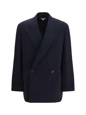Loewe Wool Blend Double-breasted Jacket - Blue