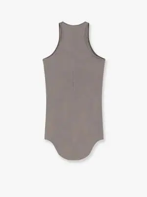 Rick Owens Tower Cotton And Silk Blend Tank Top - Gray