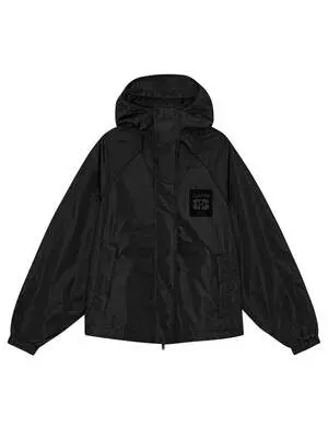 GANNI Jacket With Logo - Black