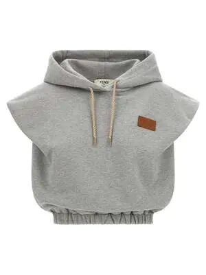 Fendi Essentia' Sweatshirt Top - Gray