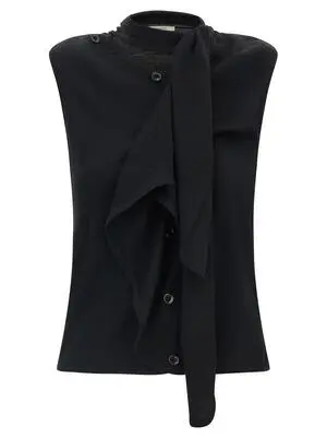 LEMAIRE Draped Panel Vest - Black