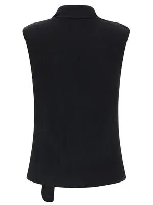 LEMAIRE Draped Panel Vest - Black
