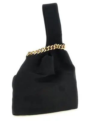 Stella McCartney Falabella Suede Wristlet Handbag - Black