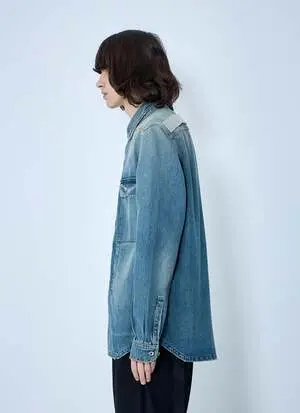 Rick Owens Denim Overshirt Jacket - Blue
