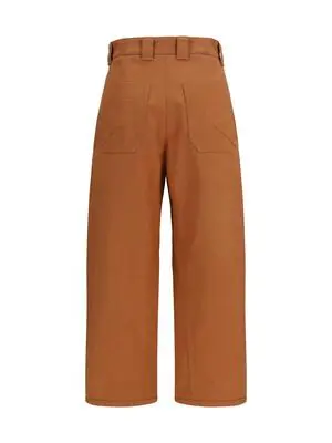 Chloé Cotton Canvas Barrel-leg Pants