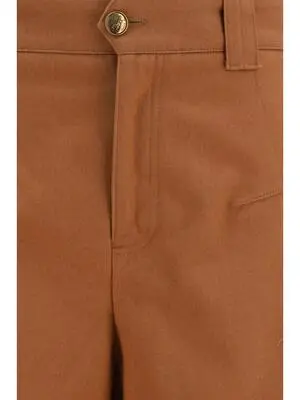 Chloé Cotton Canvas Barrel-leg Pants