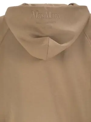 Max Mara Hooded Zip-up Jersey Sweatshirt - Brown