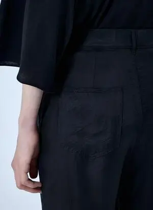 Rick Owens Flared Trousers In Smooth Weave