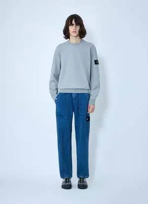 Stone Island Elasticated Denim Cargo Trousers