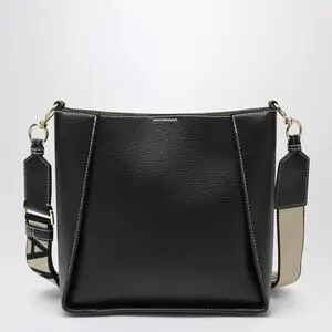 Stella McCartney Square Crossbody Bag With Logo - Black