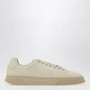 FERRAGAMO Mascarpone-colored Leather Sneakers