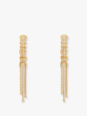 Chloé Mini Belt Brass Earrings - Multicolor