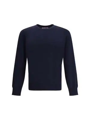 Brunello Cucinelli Sweater In Cotton - Blue