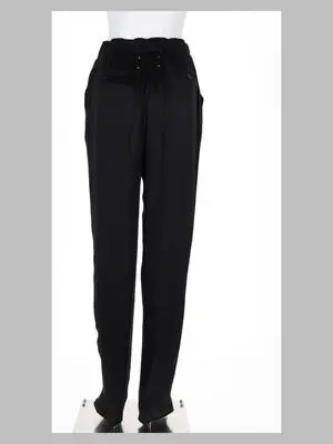 MAISON MARGIELA Silk-blend Trousers - Black