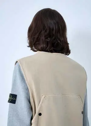 Stone Island Cotton Twill Utility Vest