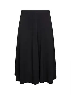TOTEME Black Fluid Jersey Midi Skirt - Multicolor