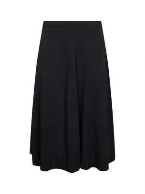 TOTEME Black Fluid Jersey Midi Skirt - Multicolor