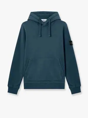 Stone Island Cotton Sweatshirt With Side Logo Patch - Multicolor