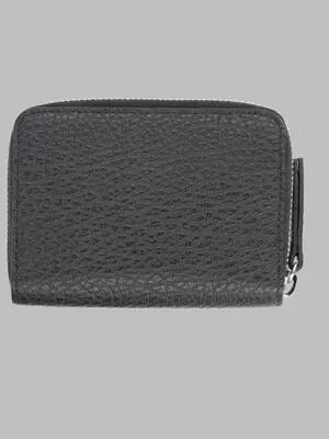 MAISON MARGIELA Leather Wallet With Key Ring - Black