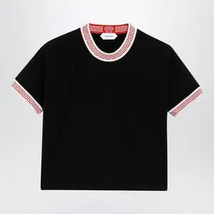 Versace Stretch Cotton Jersey T-shirt - Black