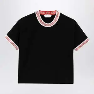 Versace Stretch Cotton Jersey T-shirt - Black