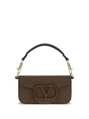 Valentino Garavani Mini Locò Shoulder Bag In Calfskin - Brown