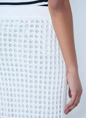 Max Mara Crochet Midi Skirt - White