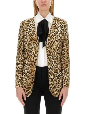 Moschino Animal Print Blazer