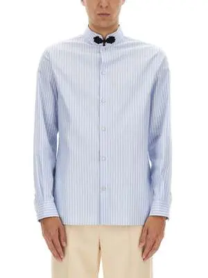 Valentino Garavani Cotton Oxford Shirt With Toggle - Multicolor