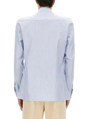 Valentino Garavani Cotton Oxford Shirt With Toggle - Multicolor
