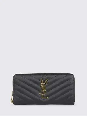Saint Laurent Cassandre Matelasse Wallet - Black