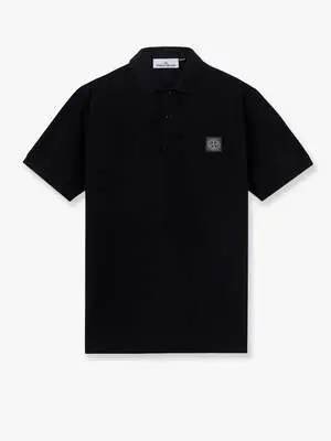 Stone Island Organic Cotton Polo Shirt - Black