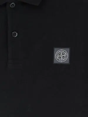 Stone Island Organic Cotton Polo Shirt - Black