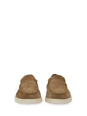 TOD'S Leather Slipper Loafer - Brown