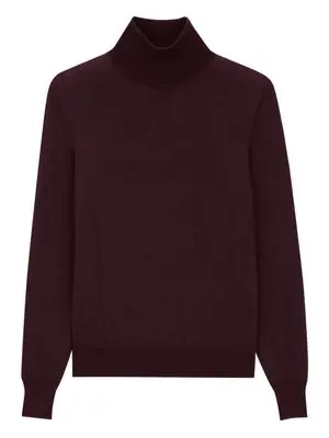 Saint Laurent Wool Turtleneck Sweater - Red