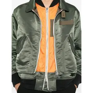Sacai Satin Finish Layered Bomber Jacket