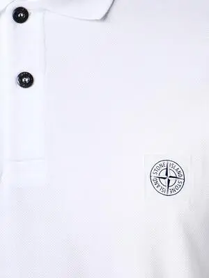 Stone Island Organic Cotton Polo Shirt - White