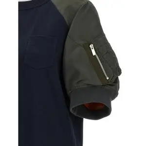 Sacai Cotton Jersey Raglan Sleeve Top - Blue