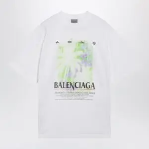 Balenciaga The Window Cotton Jersey T-shirt - White