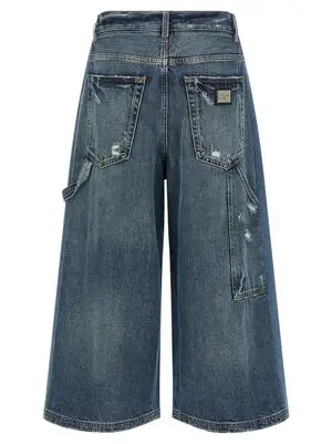 Dolce & Gabbana Patchwork Denim Bermuda Shorts