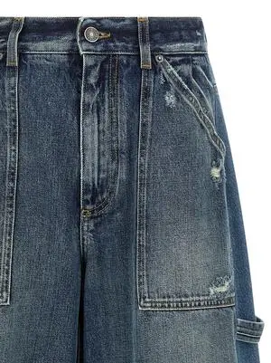 Dolce & Gabbana Patchwork Denim Bermuda Shorts