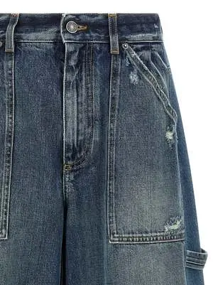 Dolce & Gabbana Patchwork Denim Bermuda Shorts